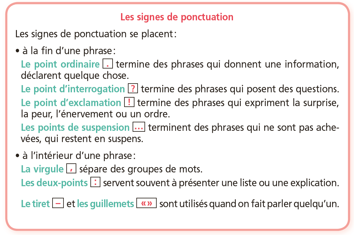 La ponctuation