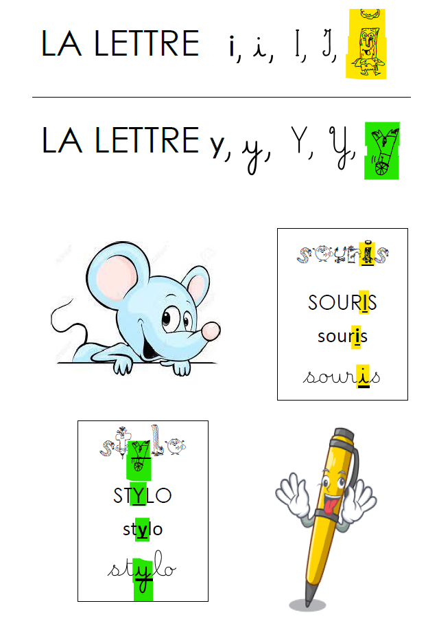 Les lettres i et y